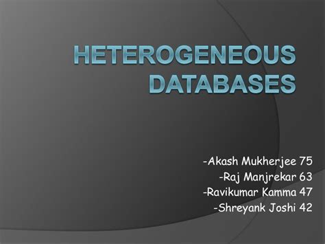 heterogeneous databases