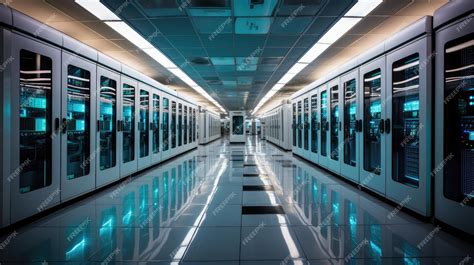 Premium Ai Image 3d Render Data Center