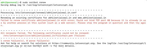 Steps To Renew Ssl Certificates Generated Using Certbot For Nginx On Ubuntu