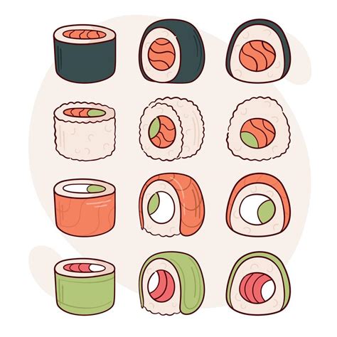 How To Draw Sushi Roll Easy At Charles Lindquist Blog