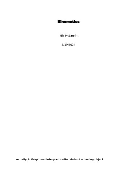 phy 150 intro physics 2 1 lab kinematics kinematics nia mclaurin 5