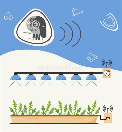 smart greenhouse farming agriculture farm robotics stock vector