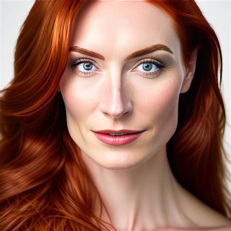 Premium Ai Image Photo Portrait Young Redhead Woman For Beauty