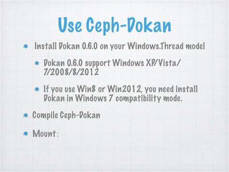 Ceph Day Beijing Ceph Dokan A Native Windows Ceph Client Pdf