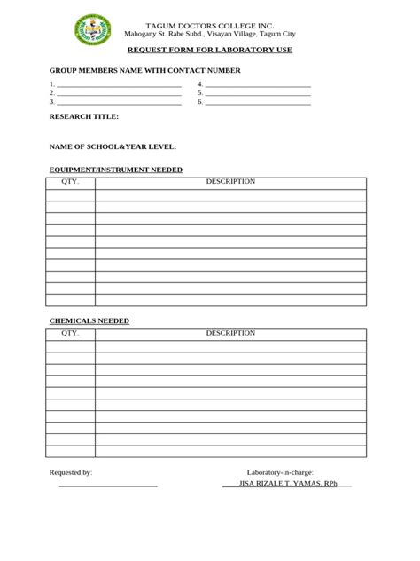 Request Form For Laboratory Use 1 Pdf Request Form For Laboratory Use 1 Pdf