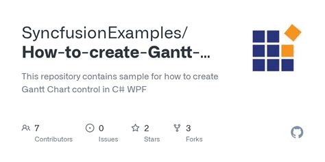 Github Syncfusionexampleshow To Create Gantt Chart Control In C Wpf This Repository Contains