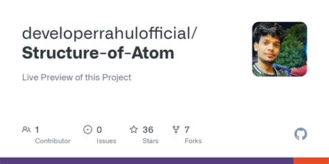 GitHub Developerrahulofficial Structure Of Atom Live Preview Of This Project