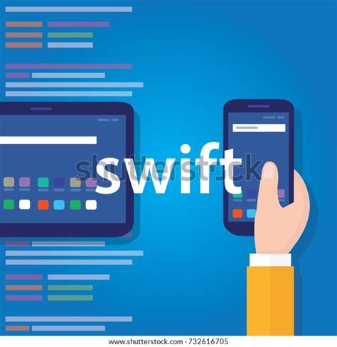 Swift Mobile Application Programming Language Coding Stock Vector Royalty Free 732616705