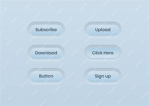 Premium Vector Ui Ux Buttons Design Set Trendy Soft Ui Button With