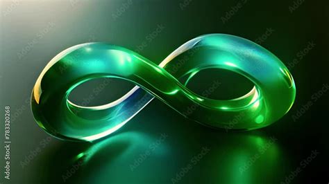 Infinity Symbol Neon Lights Glowing Appears Of Multiple Glowing Lines On Dark Background