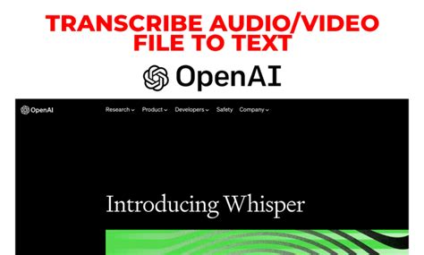 Transcribe Your Video Or Audio File To Text With Openai Whisper In Any Langauges By Jakewebsite