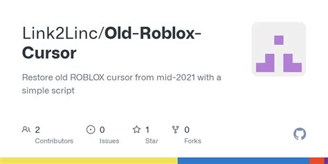 Github Link2lincold Roblox Cursor Restore Old Roblox Cursor From