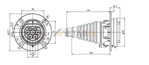 Iec 62196 2 Type 2 Ac Ev Charging Socket Three Phase 415v Metabeeai