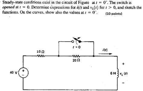 Solved Steady State Conditions Exist In The Circuit Of