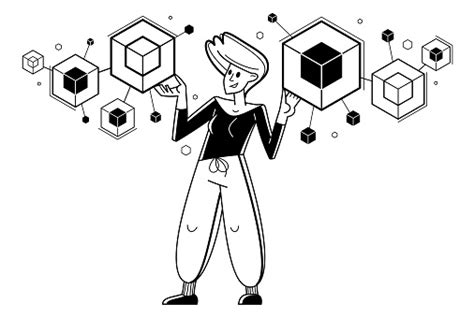 영감을 받은 독창적인 여성 디자이너 또는 엔지니어는 추상적인 요소를 구성하고 창의적인 작업자는 어떤 작업을 수행하고 일부 시스템 벡터 개요 그림을 만듭니다 개념에 대한 스톡