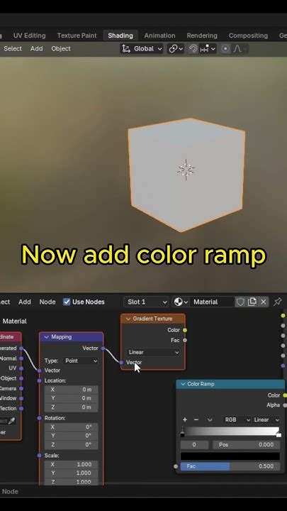 How To Create A Gradient Texture Blender 42 Shorts Youtube