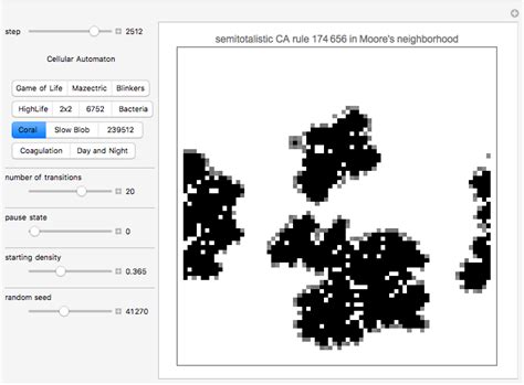 Gradual Transition Of States In 2d Cellular Automata Wolfram