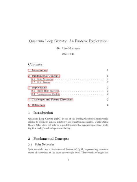 Quantum Loop Gravity An Esoteric Exploration Pdf Quantum Gravity Astrophysics