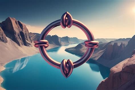 Loop Symbol Over Inspirational View Premium Ai Generated Image