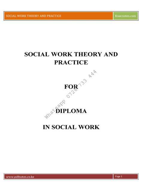 Social Work Theory And Practice Pdf