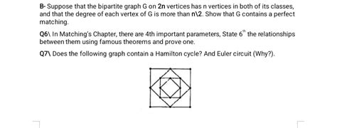 [solved] b suppose that the bipartite graph g on 2n vertic