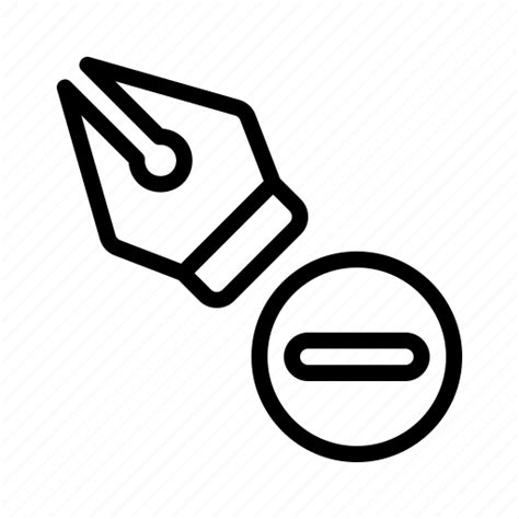 pen tool cursor edit tools vector minus icon download on iconfinder