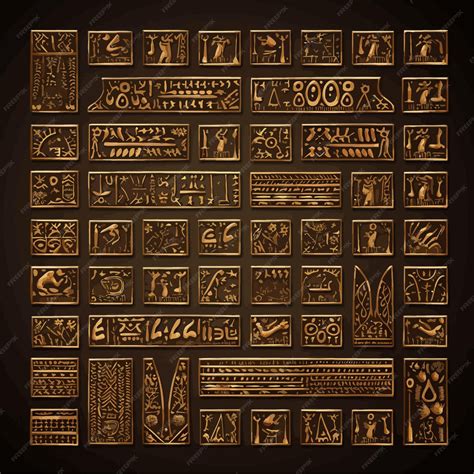Premium Vector Akkadian Cuneiform Assyrian And Sumerian Writing
