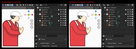 Shadows Appear With Cycles But Not With Eevee Lighting And Rendering