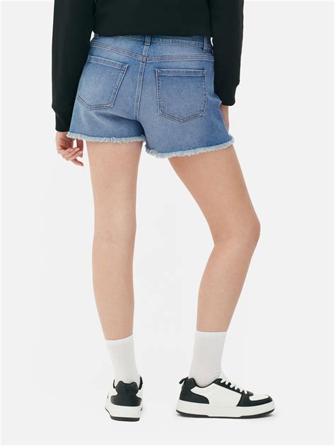 Pantalones Cortos Vaqueros Deshilachados Azul Medio Mujer Primark