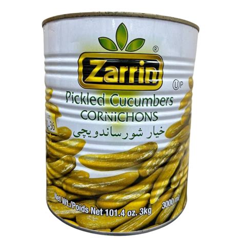 Zarrin Pickled Cucumbers Cornichons 1014 Oz Mediterranean Bazaar