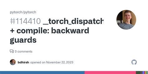 Torchdispatch Compile Backward Guards · Issue 114410 · Pytorch