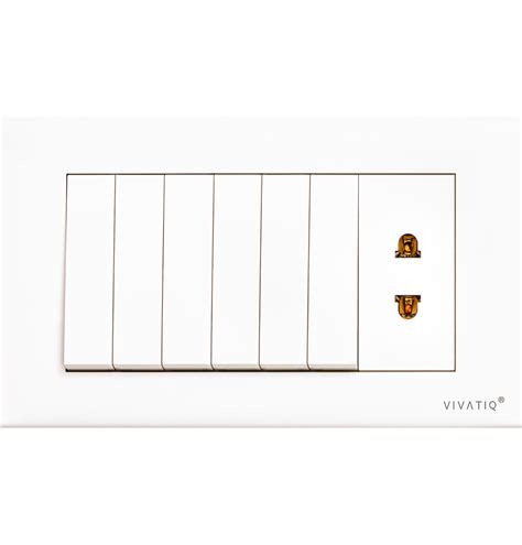 6 SWITCH 1 SOCKET Vivatiq Electrical