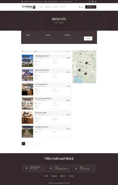 Elementor Template Kit Apartment List Map