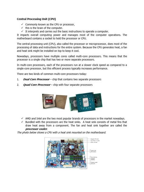 Understanding Cpu Ram And Storage Pdf Random Access Memory