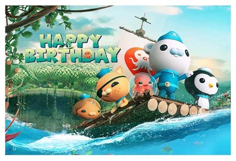 [ready Stock] New Arrival ~ The Octonauts Theme Happy Birthday Backdrop