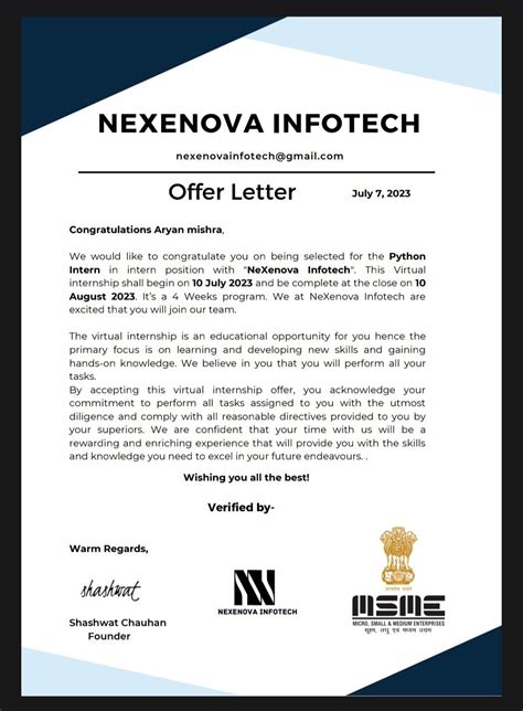 aryan mishra on linkedin internship pythonprogramming