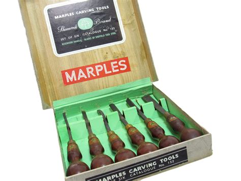 Fine Marples Shamrock Brand Wood Carving Chisel Set 152 In Original