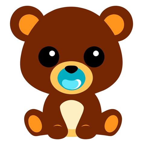 Lindo Bebé Oso Dibujado A Mano Plano Elegante Pegatina De Dibujos Animados Icono Concepto