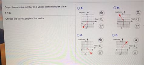 Solved Graph The Complex Number As A Vector In The Complex Chegg