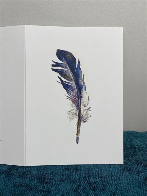 5 Feather Blank Greetings Cards Notelets Folksy