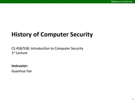 Pdf Lecture 1 History Of Computer Security Dokumentips