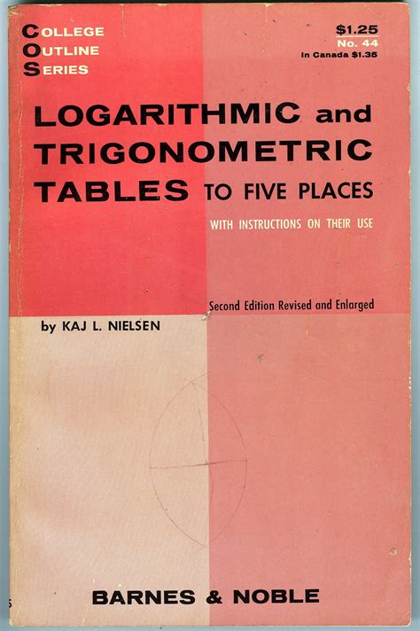 Book Logarithmic And Trigonometric Tables To Five Places Smithsonian Institution