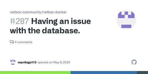 Having an issue with the database. · Issue #287 · netbox-community/netbox-docker · GitHub