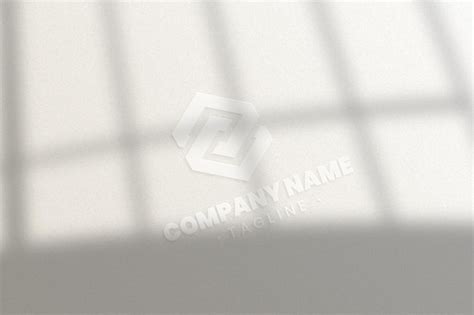 흰색 Papper에 현실적인 양각 로고 모형 프리미엄 Psd 파일