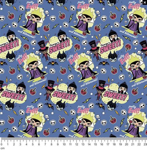 Lc2837 Disney Villains Kawaii Pretty Evil Blue Monkey Mama Fabrics And More