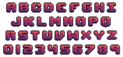 Fuente De Juego En Pixel Art Números Y Letras De Estilo De 8 Bits Alfabeto Vectorial En