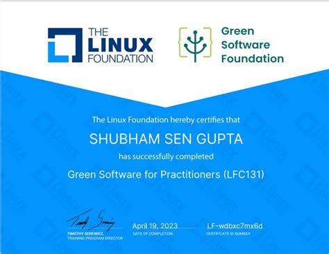Shubham Sen Gupta On Linkedin Linux Greenfuture