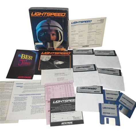 Lightspeed Ibm Pc Big Box Game Microprose 1990 100 Complete 5 25 And 3 25 Ver Etsy