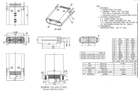 常用type C接口模型 Step 模型图纸下载 懒石网