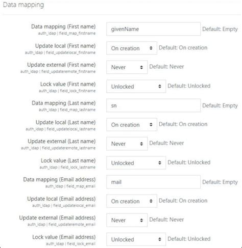 tutorial moodle ldap authentication on the active directory